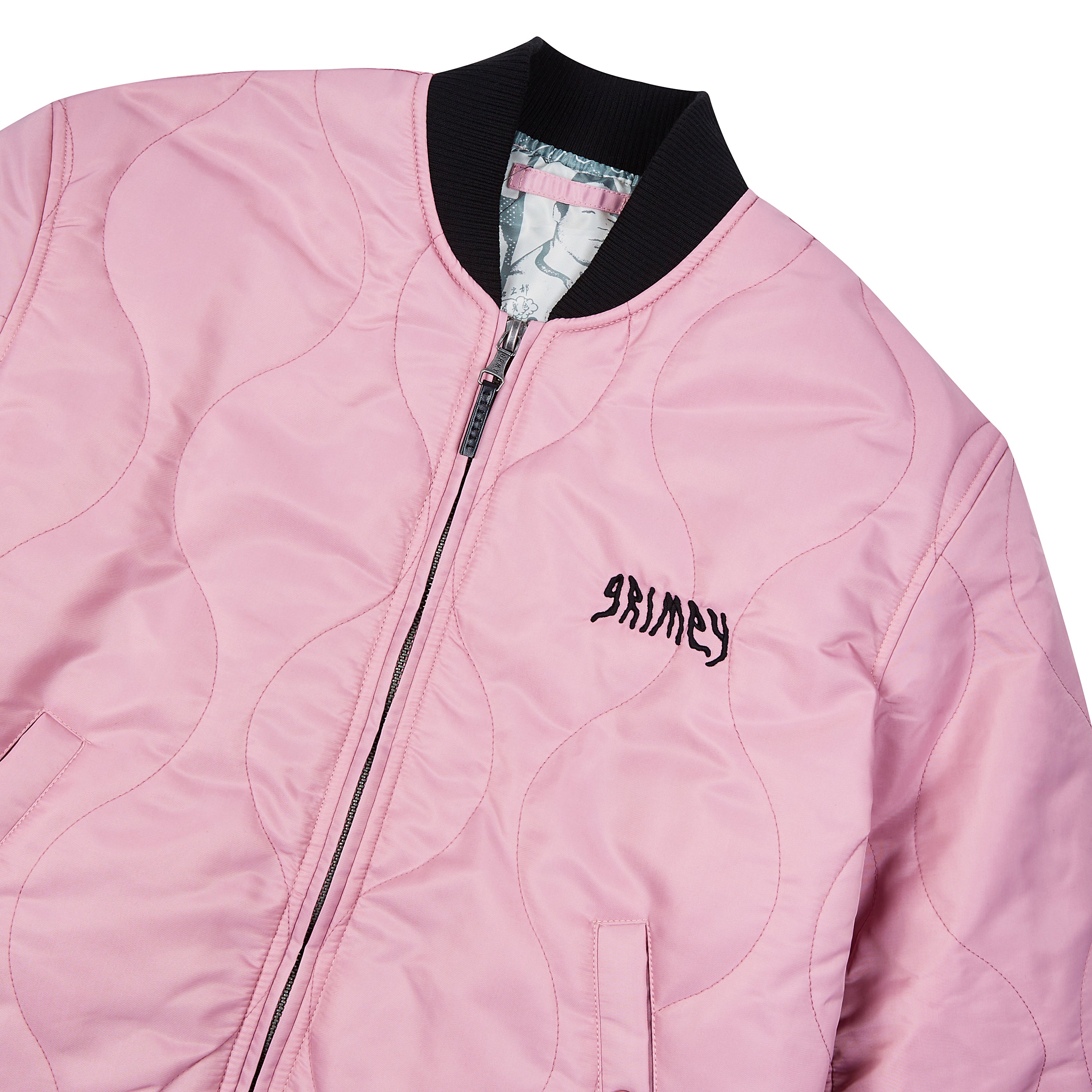 Peace Within Quilted Bomber Jacket | Lilac – Capsule NYC