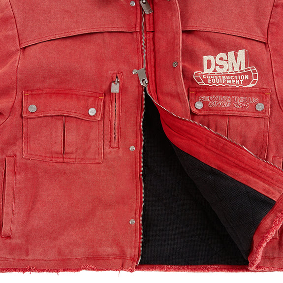 Hopkins Construction Jacket | Washed Red – Capsule NYC