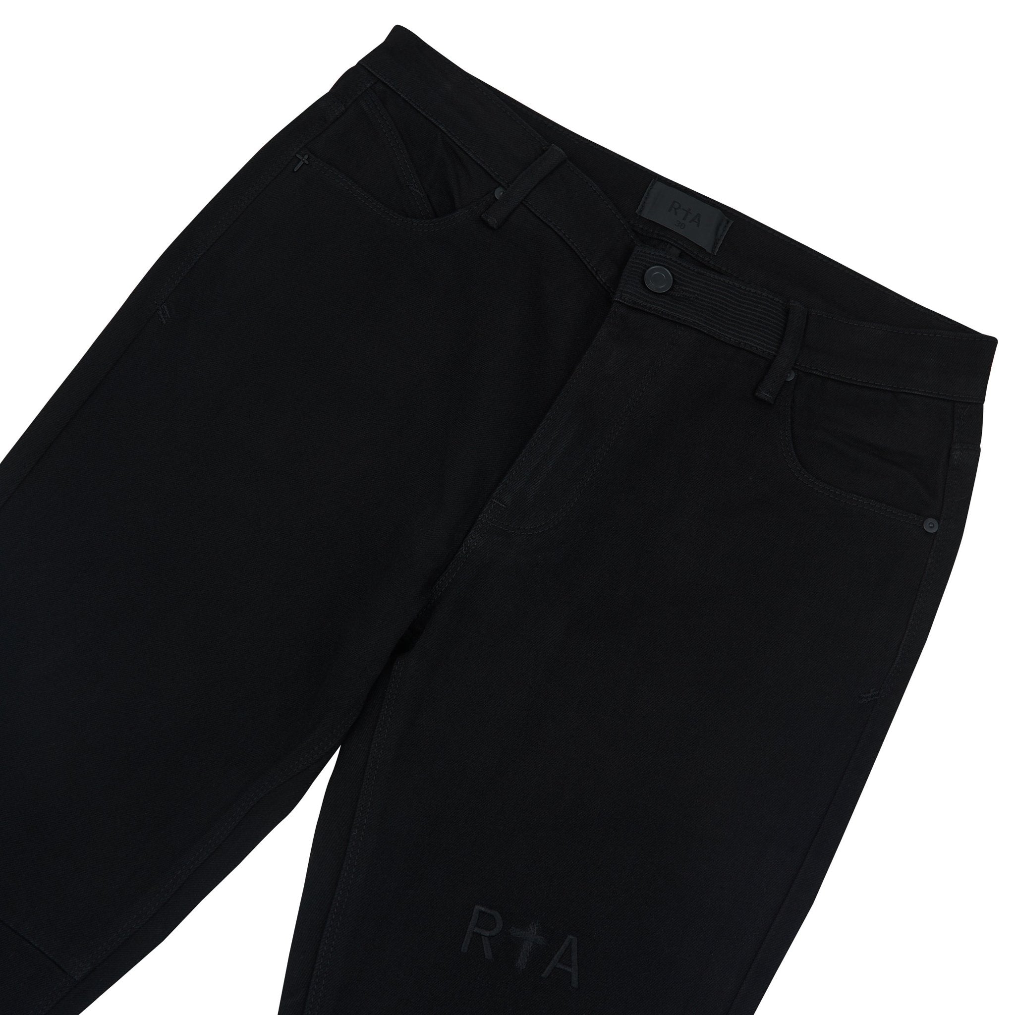 Denis Flared Denim | Black Logo – Capsule NYC